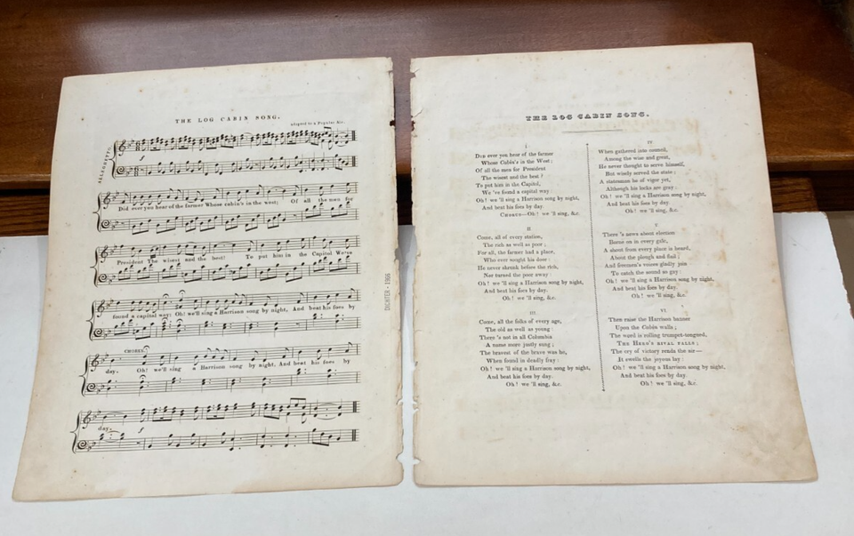 The Log Cabin Song Whigs of the United States William Henry Harrison ...