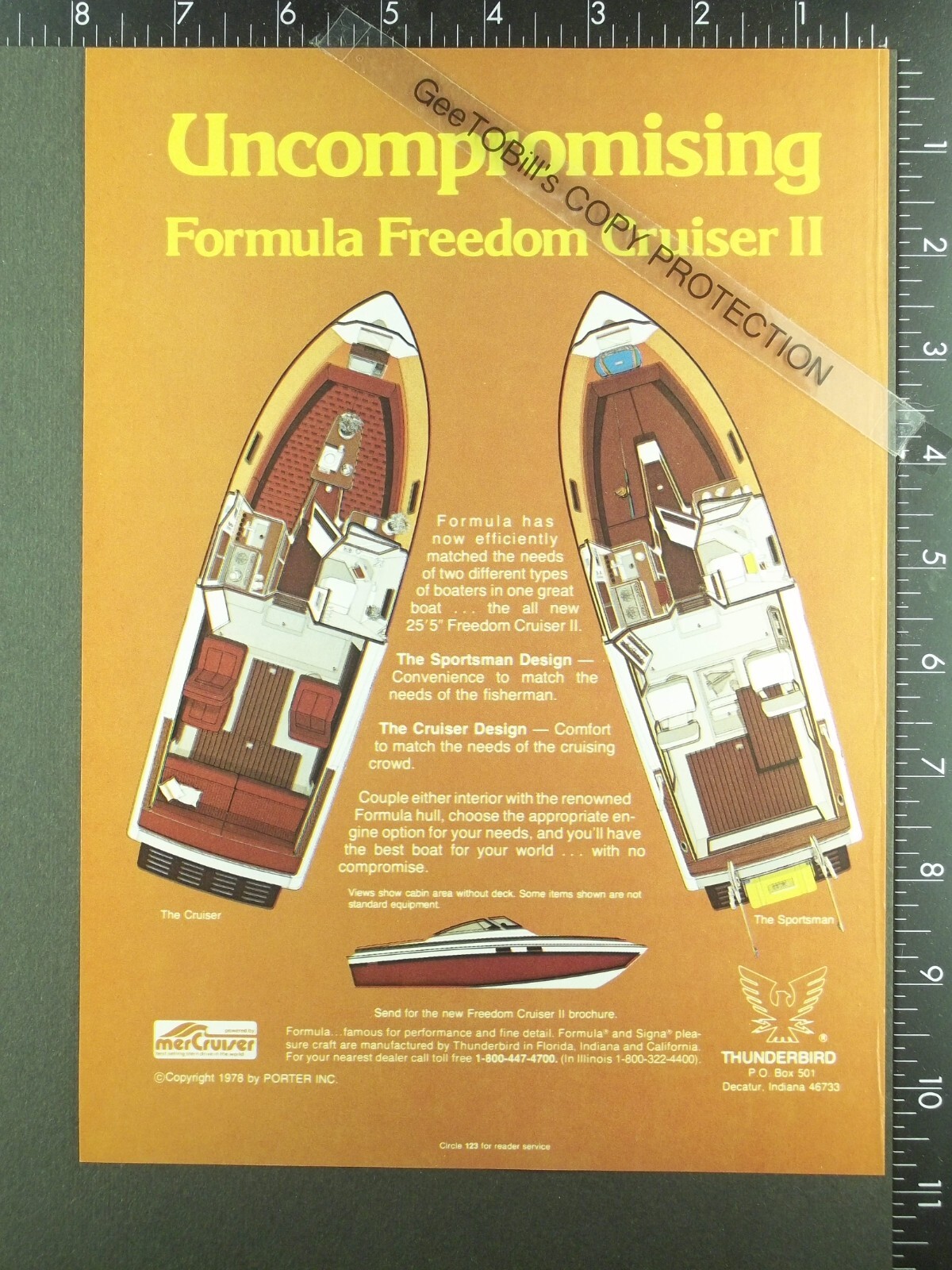 1979 ADVERTISEMENT for Thunderbird Formula Freedom Cruiser II ski ...