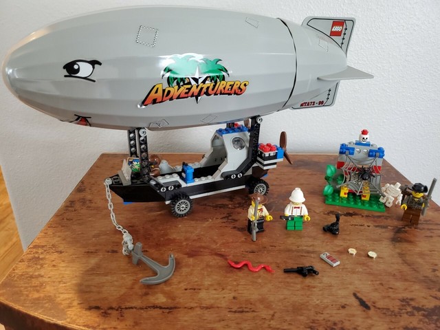 LEGO ADVENTURERS 5956 JUNGLE EXPEDITION BALLOON AIR ZEPPELIN BLIMP ...