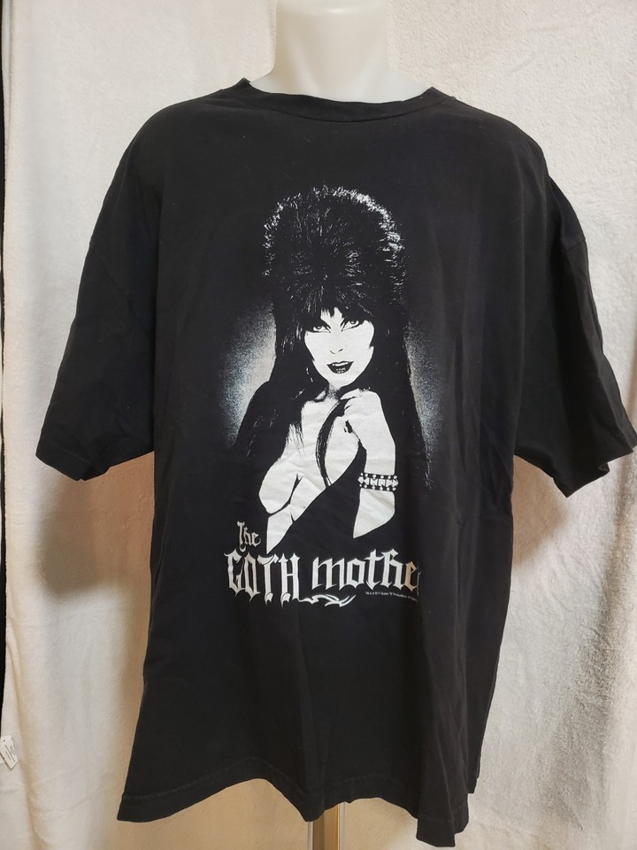 Elvira Mistress Of The Dark Goth Mother 2XL Black T-Shirt Halloween ...