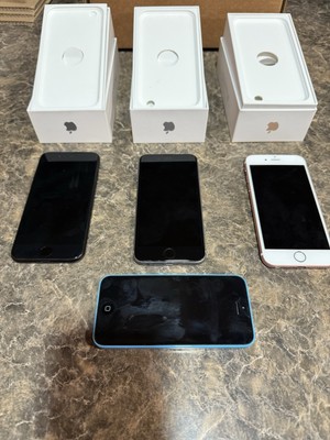 Apple iPhones - Lot Of 4 - 1 iPhone 7, 2 iPhone 6s, 1 iPhone 5c | eBay