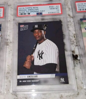 2019 Topps Now Card #OD-37 New York Yankees Miguel Andujar PSA 10 GEM ...