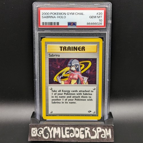 PSA 10 Sabrina Holo Rare #20/132 Gem Mint Pokemon Gym Challenge Trainer ...