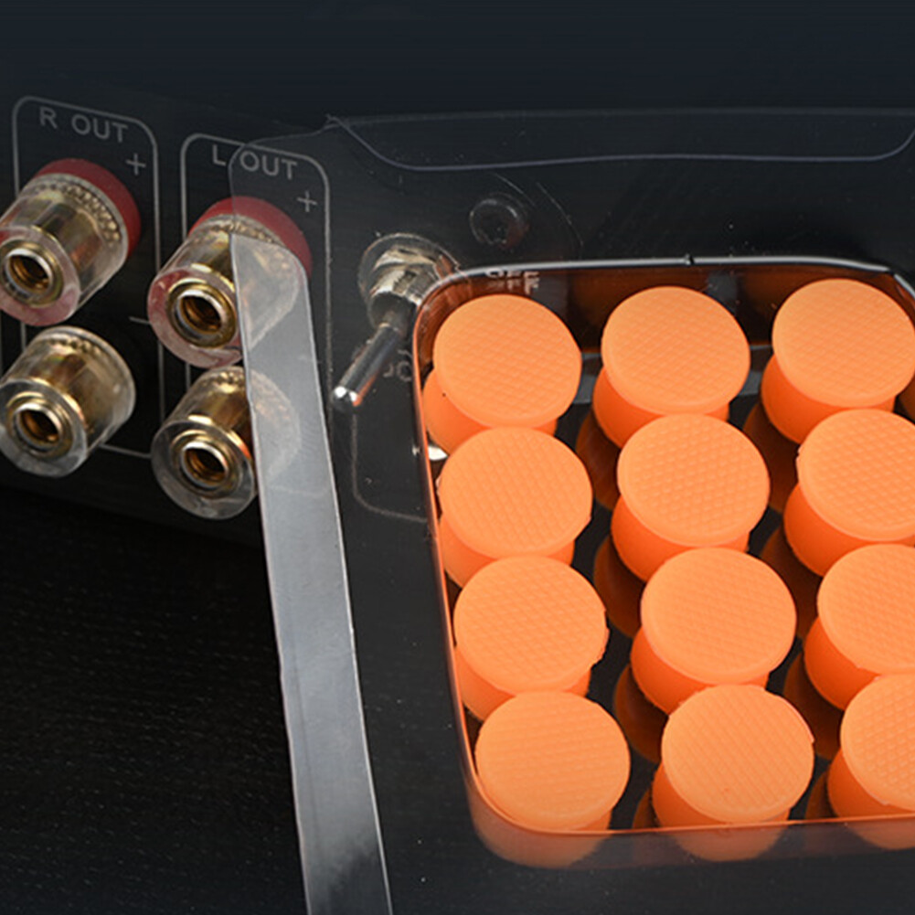 12 Pcs Dust Proof Cover Plastic RCA Female Jack Cover for DVD Amplifier ...