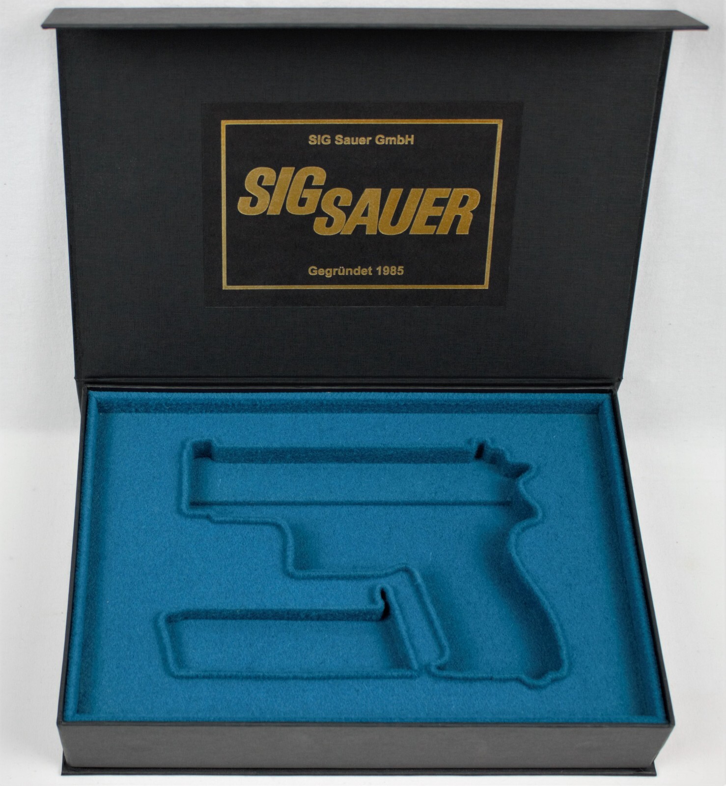PISTOL PRESENTATION CUSTOM DISPLAY CASE BOX for SIG SAUER P225 cal. 9mm ...