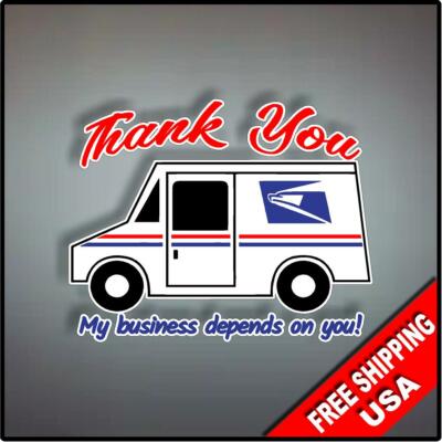 USPS Thank You Post Office Vinyl Decal Sticker Carrier Appreciation 5 ...
