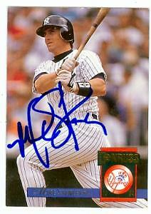 Mike Stanley autographed baseball card (New York Yankees) 1994 Donruss ...