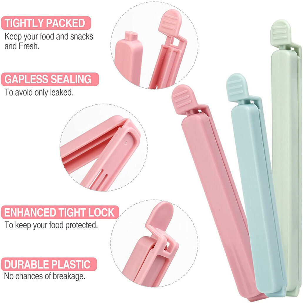 10pcs Food Storage Bag Seal Clips Fresh-keeping Clamp Sealer Sealing ...