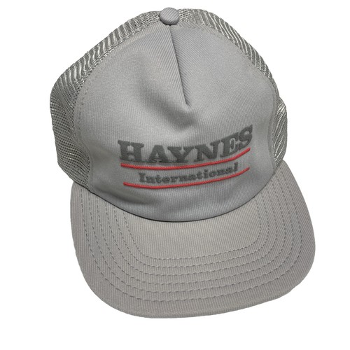 Vintage 90s Trucker Hat SnapBack Gray Haynes International Indiana USA ...