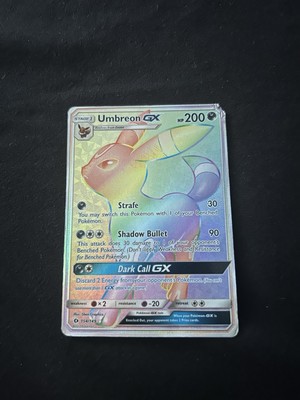 Pokemon Sun & Moon Base Set Umbreon GX 154/149 Secret Rare Rainbow Card ...
