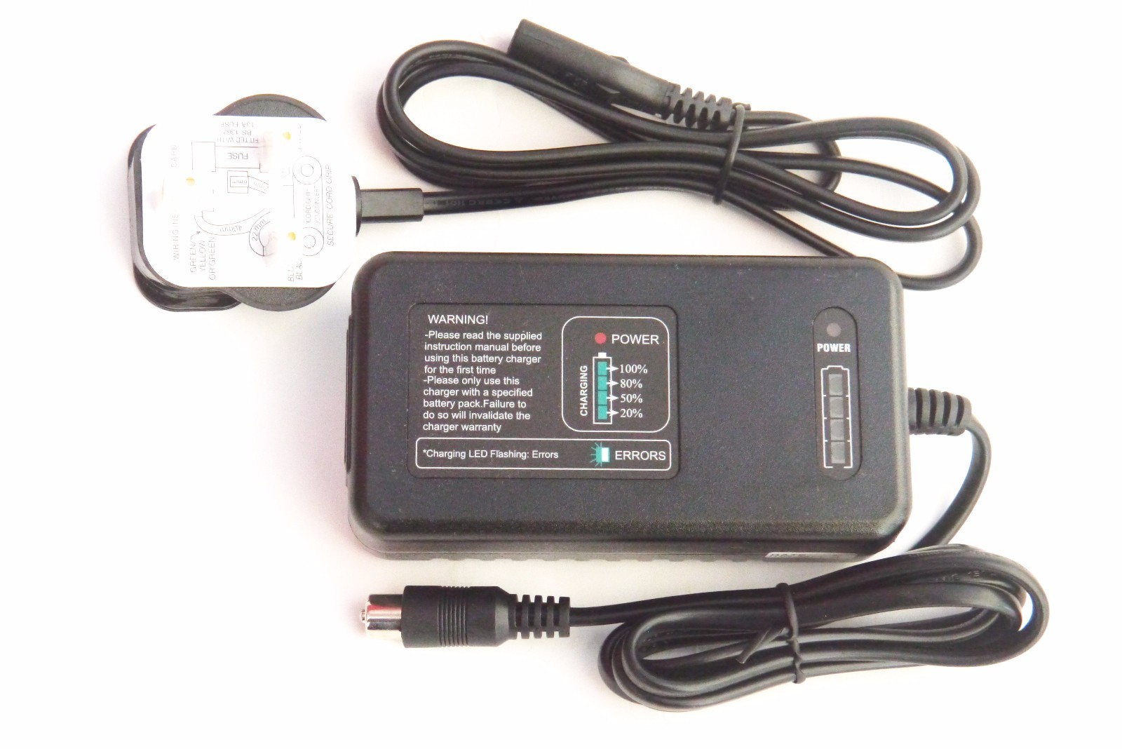 Battery Charger for Powakaddy Lithium LiFePO4 - 10.5mm DC Jack - 2 Year ...