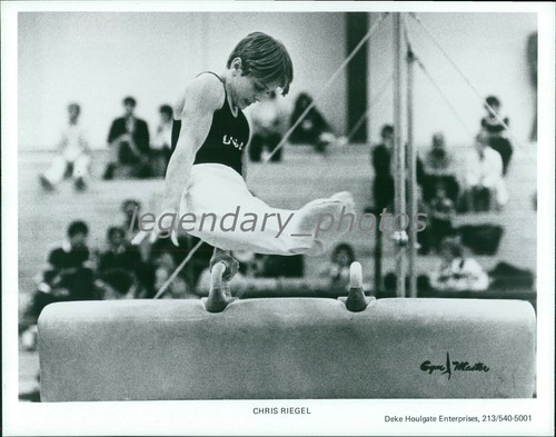 1980s Chris Riegel US Gymnast Olympian Original News Service Photo | eBay