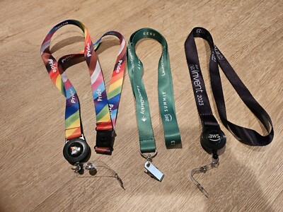 3 Lanyards AWS Summit AWS re:Invent Accenture Pride | eBay