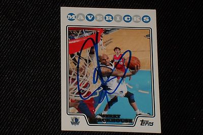 JERRY STACKHOUSE 2008-09 TOPPS SIGNED AUTOGRAPHED CARD #145 MAVERICKS ...