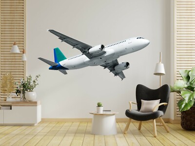 3D Big Airplane O1392 Car Wallpaper Mural Poster Transport Wall ...