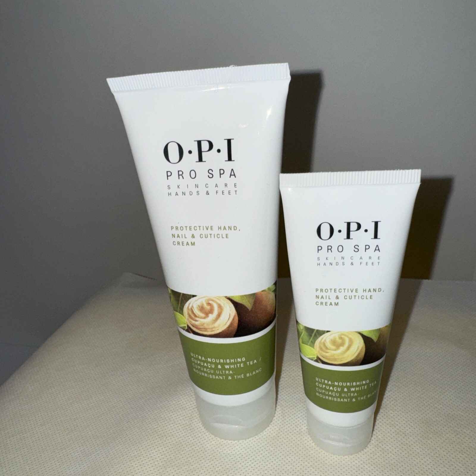 2-OPI Pro Spa Protective Hand Nail Cuticle Cream 4 oz & 1.7 oz Tubes ...