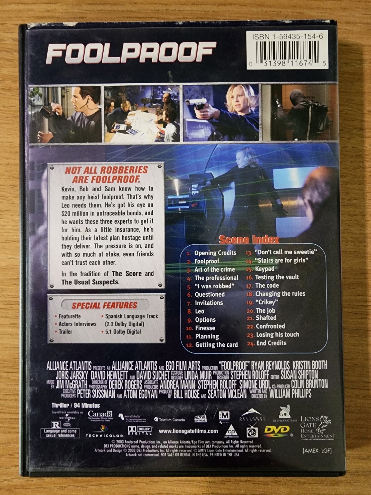 Foolproof (DVD) Ryan reynolds , Kristin booth Rare OOP 31398116745| eBay