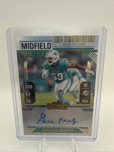 2024 Panini Contenders Football Grayson Murphy Silver Rookie Ticket ...
