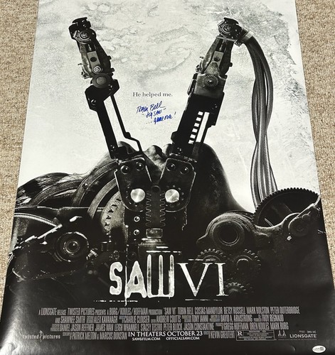 TOBIN BELL JIGSAW AUTOGRAPHED SIGNED SAW 6 POSTER EXACT PROOF JSA COA # CH29041 | eBay
