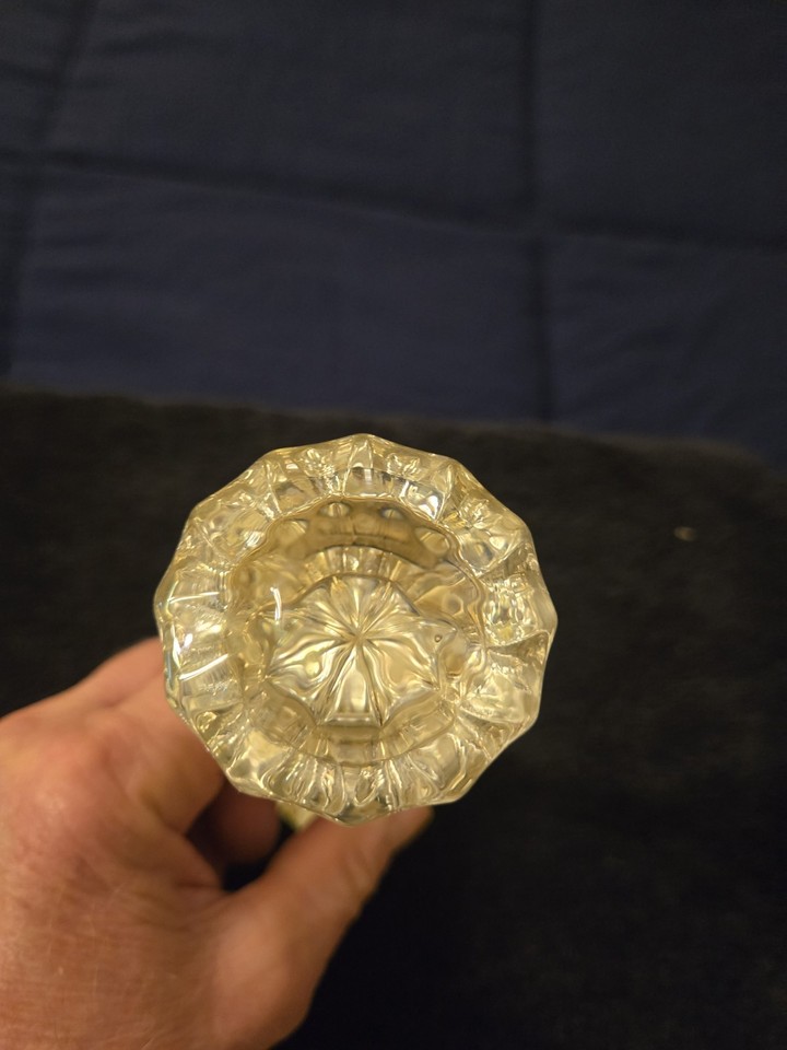 Vintage Antique Sargent Lock Set W/Art Daco Door Glass Knobs Plates Key ...