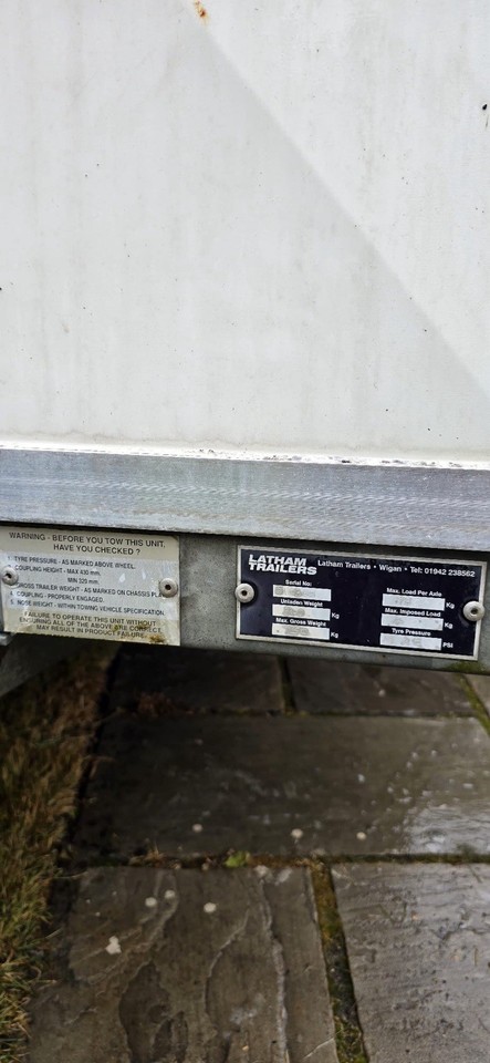 7x5x4 Latham box trailer with roller shutter | eBay UK