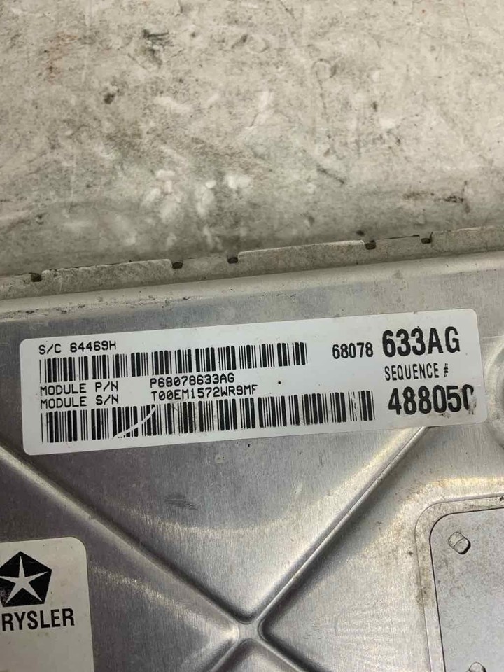2012 Dodge Charger SE Pass Sdn Engine/Motor Brain Box P05150609AC 3.6L ...