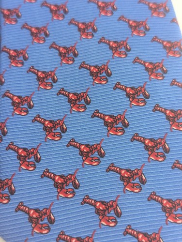 Lobster Mens Neck Tie Silk Royal Blue & Red Cape Cod Vineyard Boston | eBay
