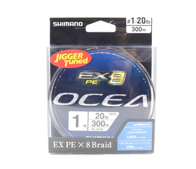 Sale Shimano PL-078L P.E Line EX8 Ocea X8 300m P.E 1 20lb (6388) | eBay ...