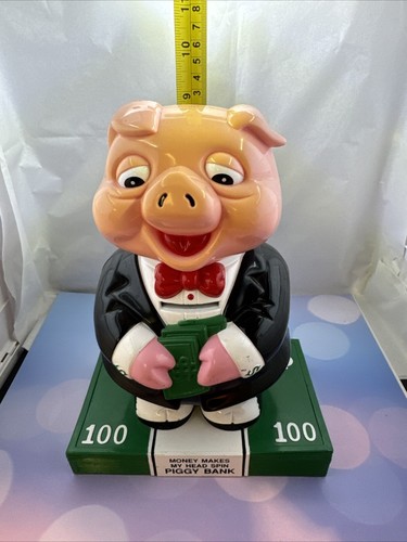 Money Makes My Head Spin Piggy Bank Mechanical | eBay