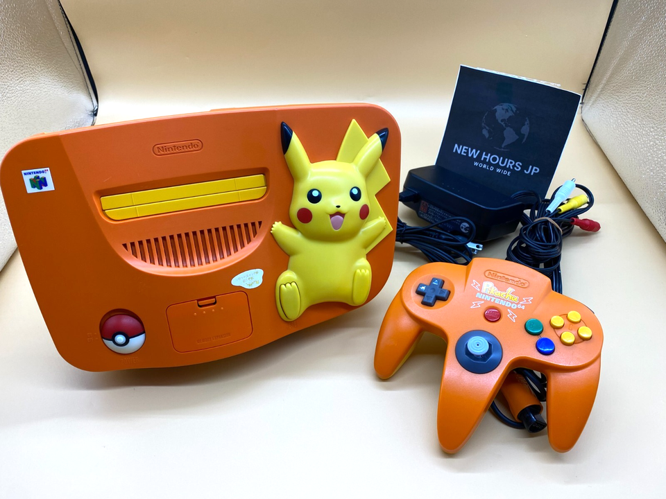 Nintendo 64 N64 Pokemon Pikachu Console Set Choose Orange and Blue Used ...
