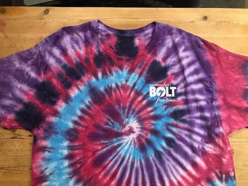 Lightning Bolt A Pure Source Classic Surf Print Tie Dye T-shirt XL | eBay