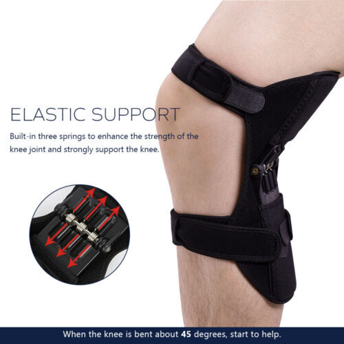 2PCS Power Spring Knee Pads brace Leg Support Rebound Lift Stabilizer ...