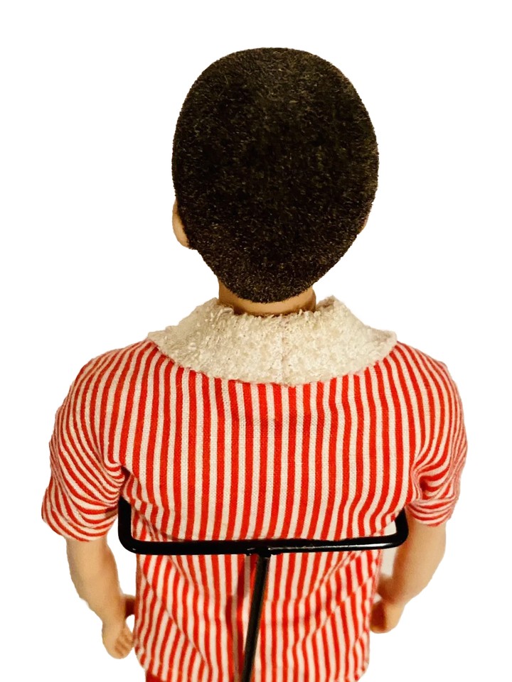 Vintage Barbie 1961 Brunette Flocked Hair First Ken Doll 0750 Mattel ...