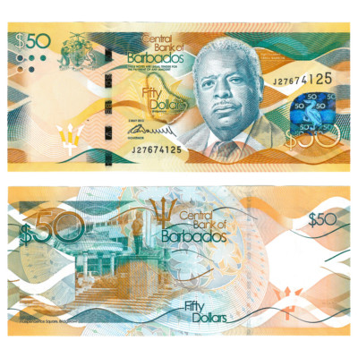 2013 Barbados Errol Barrow $50 Crisp Uncirculated Banknote | eBay