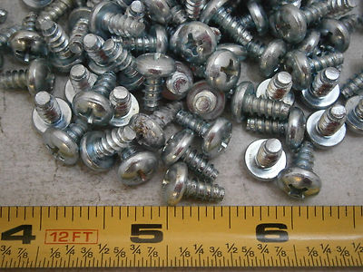 Tapping Screws #10 x 3/8" Phillips Pan Head Type B Steel Zinc Lot of ...