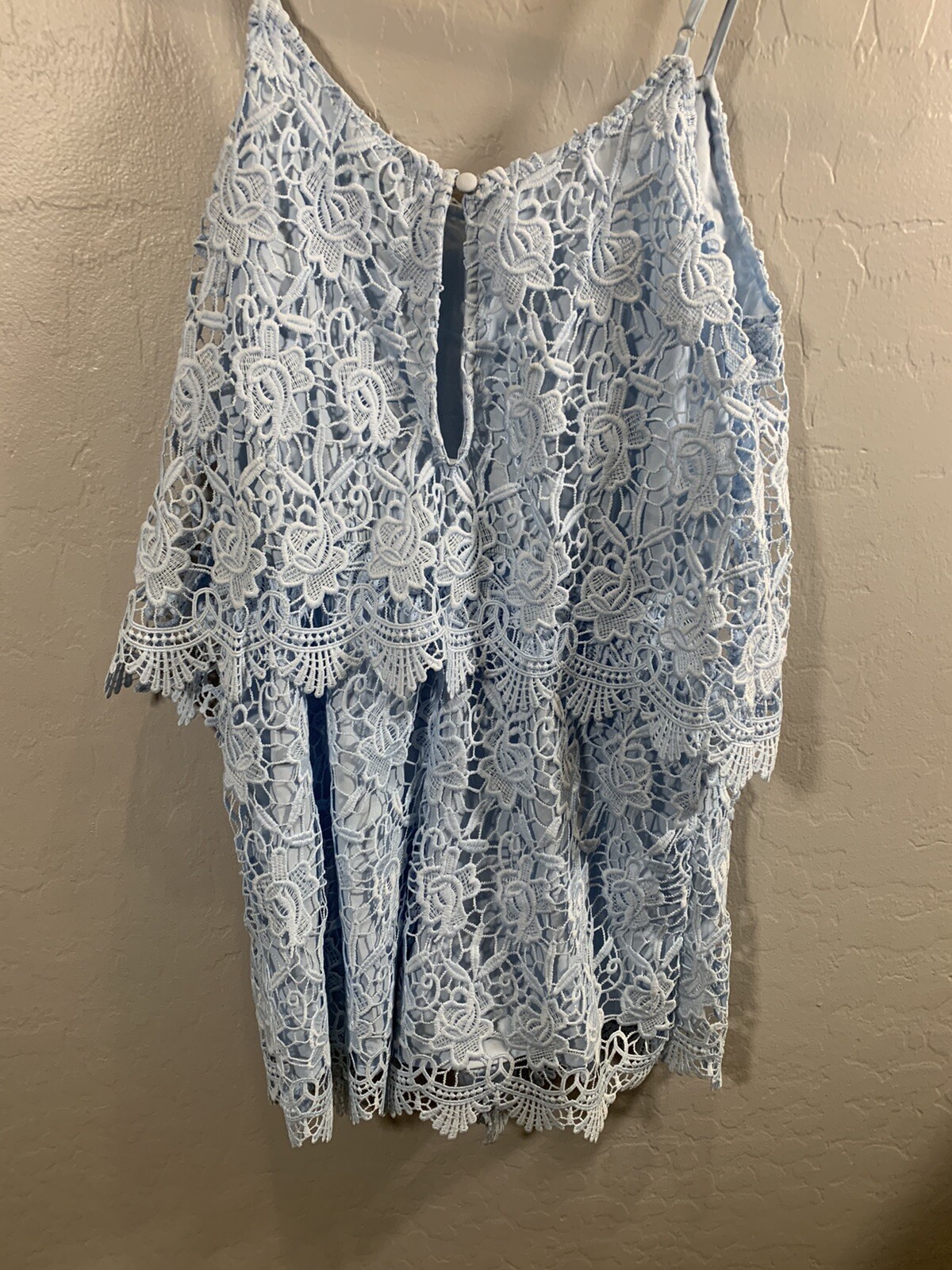 Yumi Kim Baby Blue Jet Set Lace Romper Size Medium | eBay