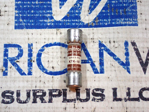 Bussmann Limitron KTK-10 10 Amp 600 Volt Fast Acting Fuse Lot Of 7 ...