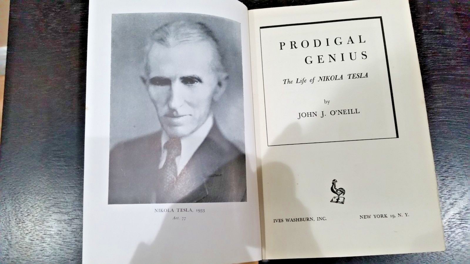 'PRODIGAL GENIUS' NIKOLA TESLA – EXTREMELY RARE 1944 1st ED 1st Print ...