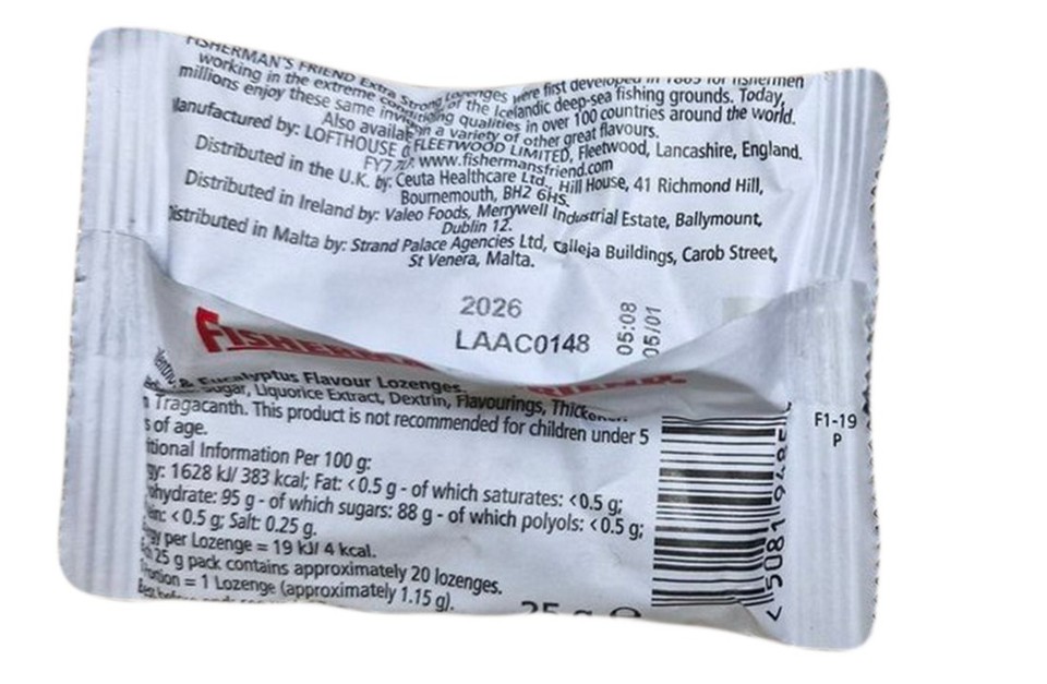 Fisherman's Friend Original Menthol & Eucalyptus Lozenges Sweets 5 ...