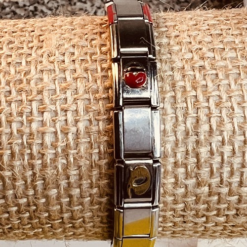 D'linQ Stainless Steel 18 Link Italian Bracelet "Love My Dog” And ...