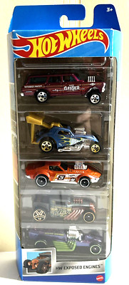 Hot Wheels HW Exposed Engines 5 Pack 2023 1:64 Scale Basic Cars Mattel ...