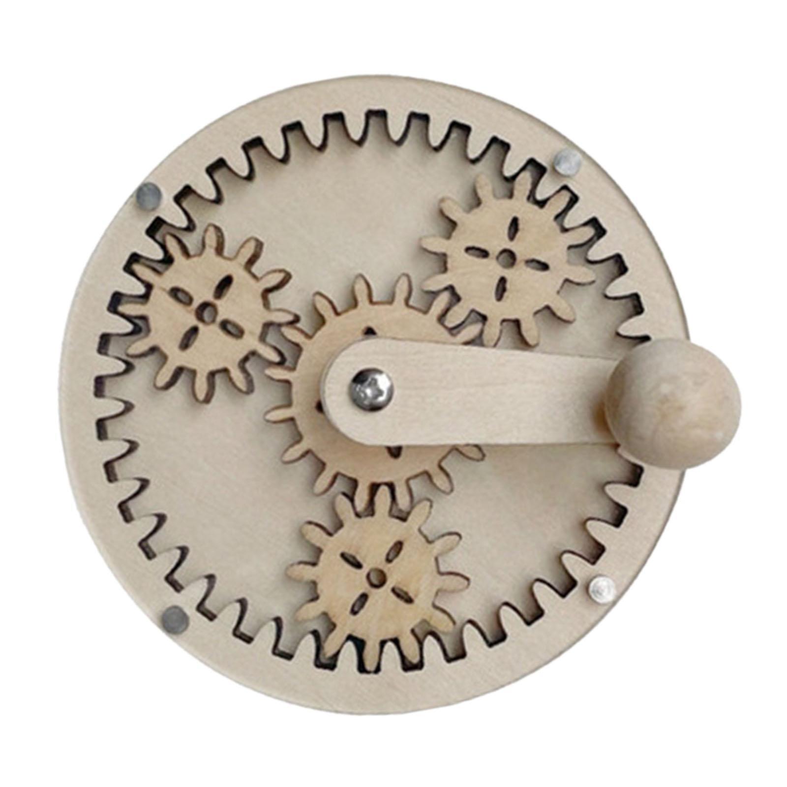 Wooden Kid Busy DIY Parts Hand Crank Gear Early Educational Toy | eBay UK