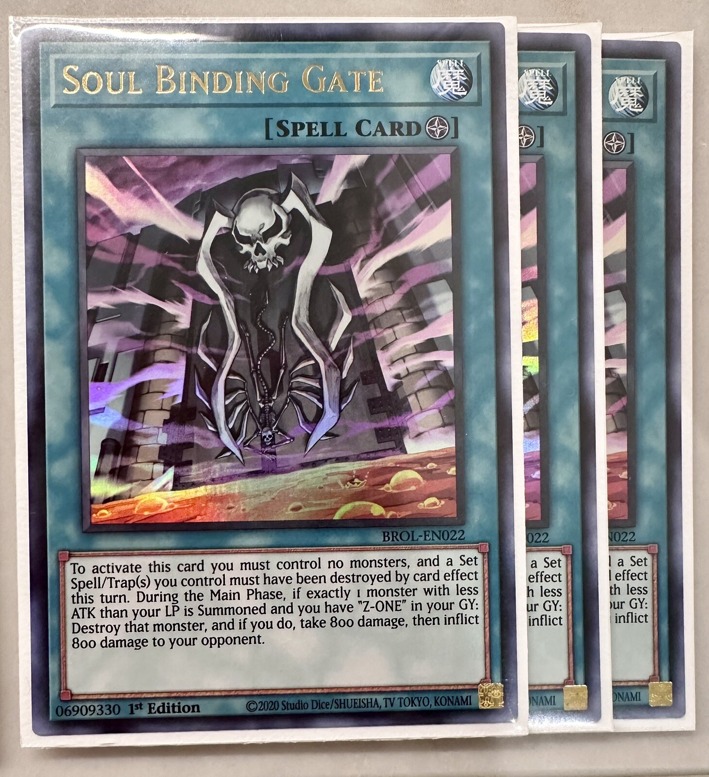 3x Soul Binding Gate 1st Edition Ultra Rare BROL-EN022 Yu-Gi-Oh! | eBay