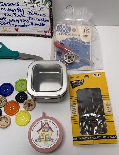 Sewing Basket Notions Keepsake Box Treasure Hope Chest Nest Vintage ...