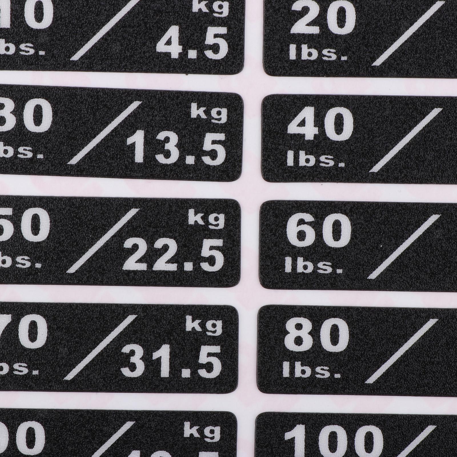 Weight Stickers 4.5-117kg Decals Weight Stack Labels for | eBay.de