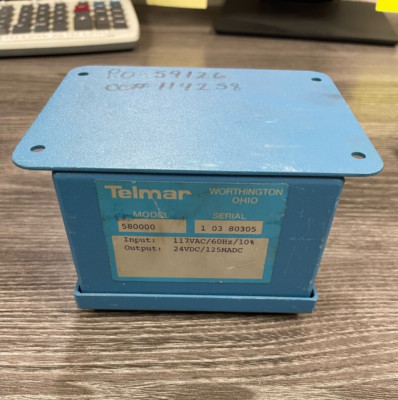 TELMAR 580000 117VAC 24VDC POWER SUPPLY | eBay