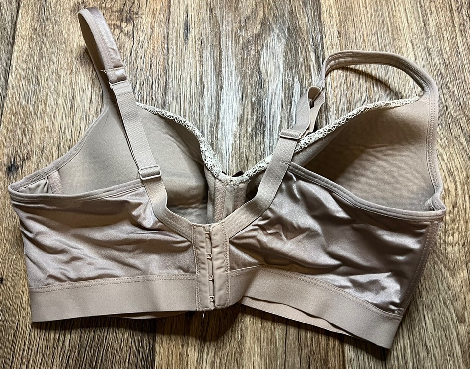 Cacique Bra 40D Modern Balconette Longline Ornate Lace Beige Tab EUC | eBay