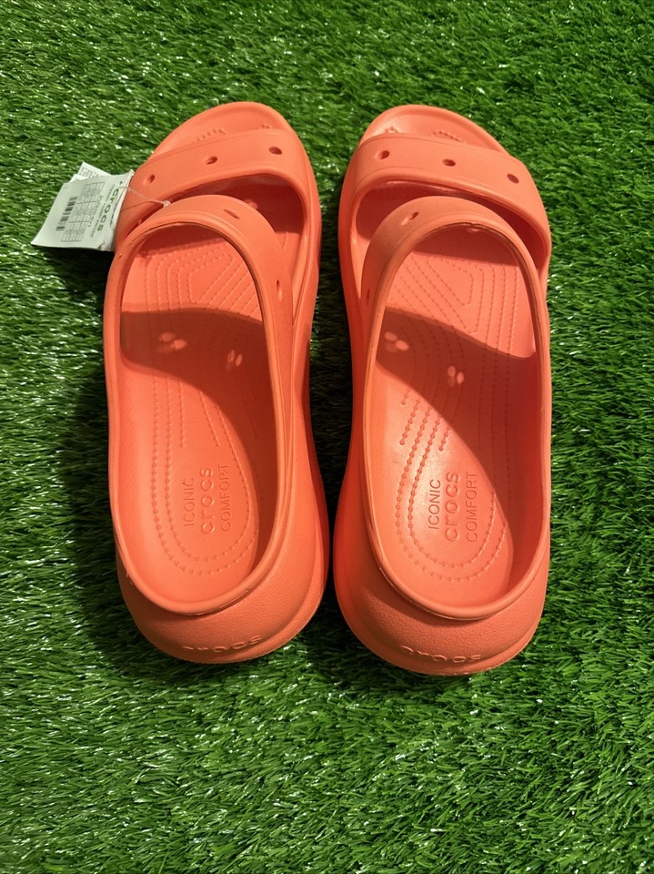 Crocs Classic Crush Men and Women's Sandals Neon Watermelon Men’s Size ...