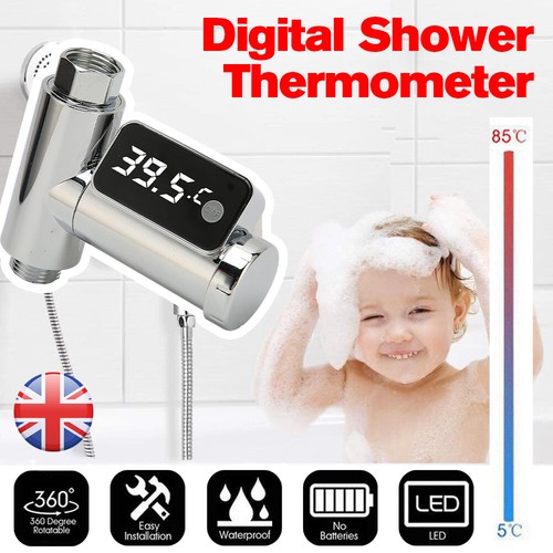 LED Digital Tap Water Temperature Monitor Shower Faucet Kids Safety ...