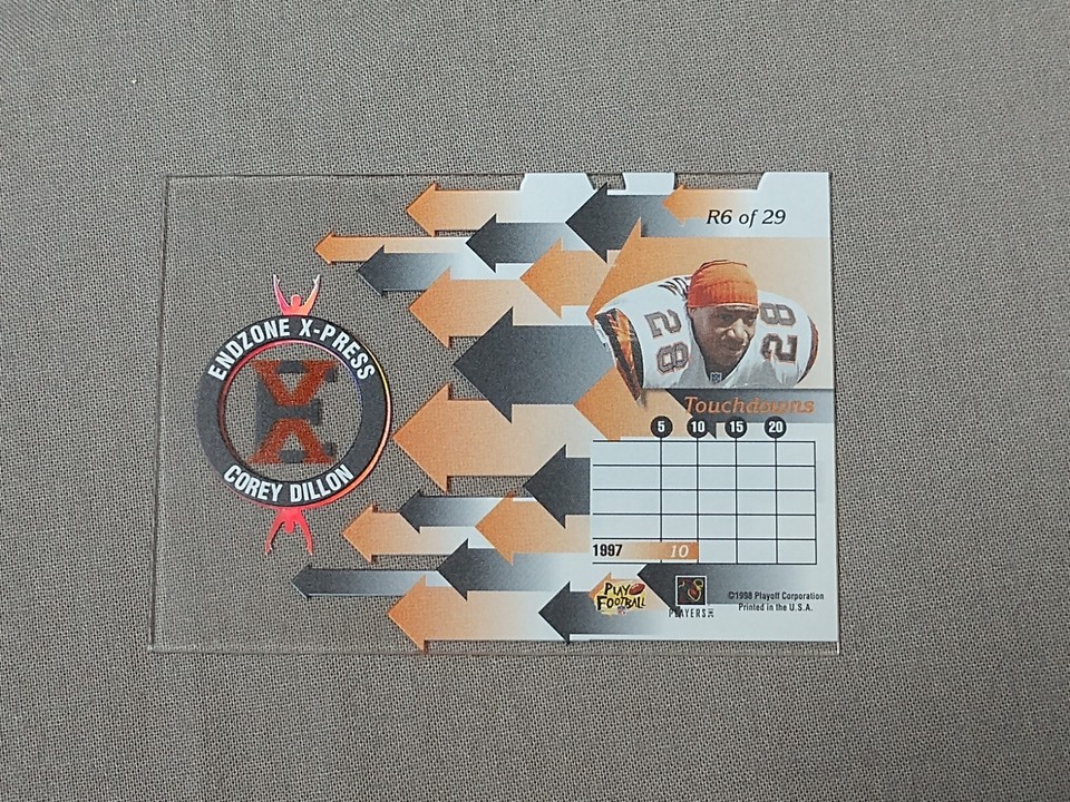1998 Playoff Momentum Endzone X-press Non-Die Cut #R6 Corey Dillon ...